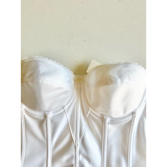 Dominique | Tops | Dominique White Torsolette Satin Corsette | Poshmark